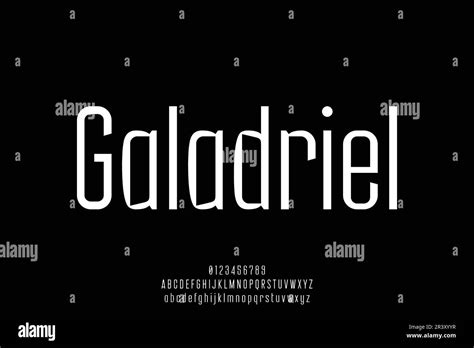 Modern Minimalist Sans Serif Display Font Vector Illustration Stock Modern Minimalist Sans Serif Display Font Vector Illustration Stock