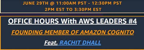 Amazon Aws Cognito Softwareengineers Softwareleaders Event