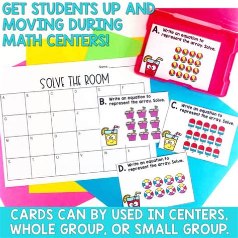 2nd Grade Math Task Cards Solve The Room Math Centers Activities Bundle