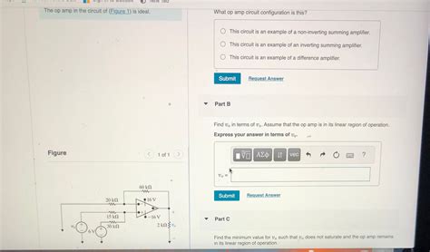 Solved Part CFind The Minimum Value For Vs Such That Vo Chegg