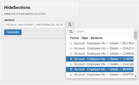 Xrm Formula 177 Hide Or Show Section Using Quick Button · North52