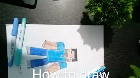 How To Draw Minecraft Rainimator S Herobrine YouTube