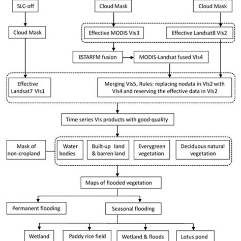 Flowchart Illustrating The Algorithm Used For Mapping Rice Paddies And