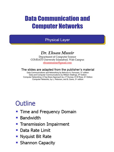 05 W03l01 Physical Layer Pdf Bandwidth Signal Processing