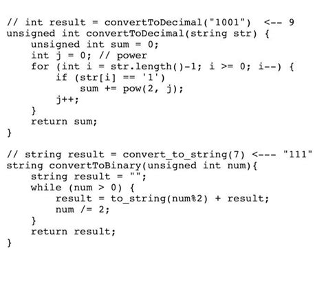 Solved Ex2 Binary Numbers Implement A Class Called Binary