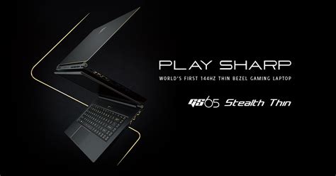 Msi Gs Stealth Thin Worlds First Hz Thin Bezel Gaming Laptop
