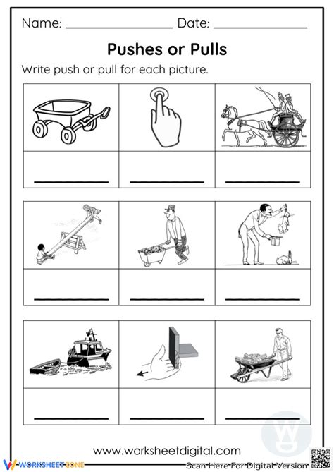 Push Or Pull Worksheet