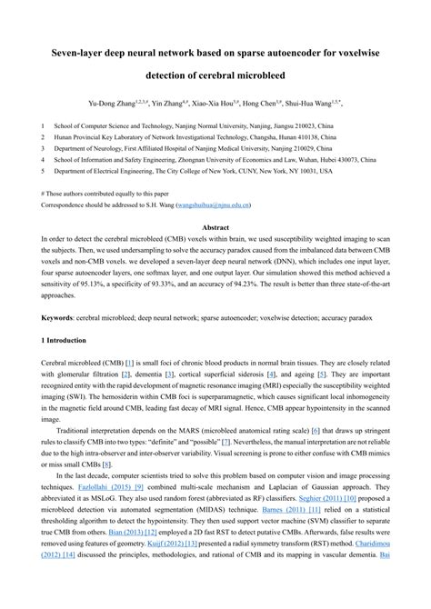 Pdf Seven Layer Deep Neural Network Based On Sparse Autoencoder For