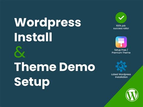 a wordpress theme install setup upwork