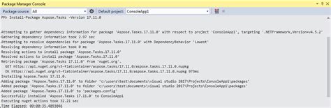 Installation Of Aspose Tasks For Net Aspose Tasks Documentation