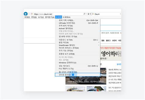 Daum 시작페이지 설정