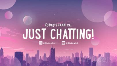 Placeit Twitch Screen Video Maker Featuring A Just Chatting Themed
