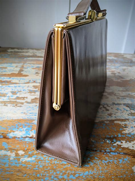 Vintage Kelly Bag Elbief Patent Leather Purse Made In Etsy