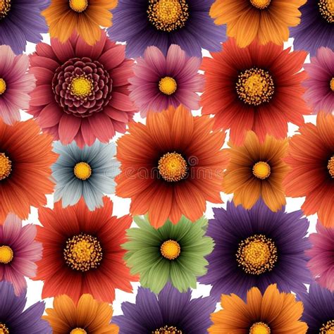 Abstract Blurs Floral Seamless Pattern Background Tile For Design Stock Illustration