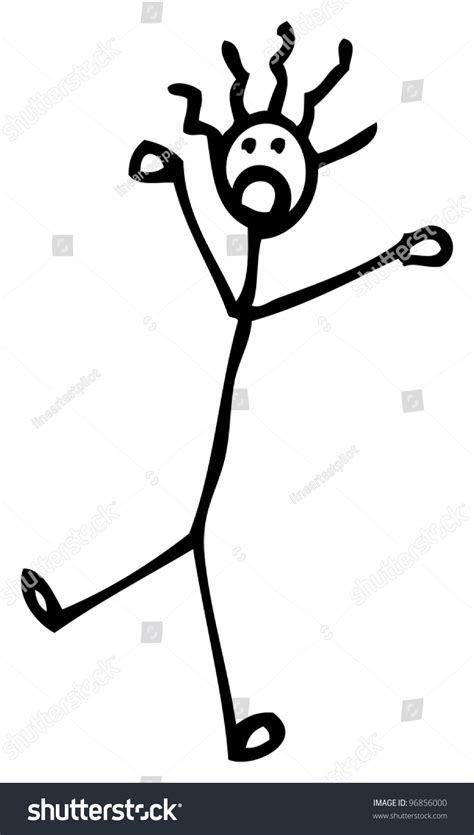 Scared Stick Person Clip Art