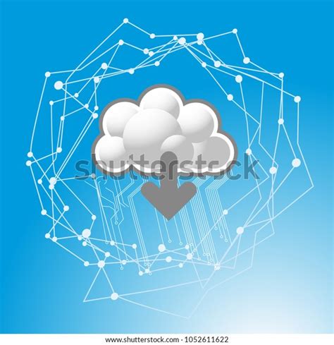 Cloud Computing Technology Abstract Scheme Stock Vector Royalty Free