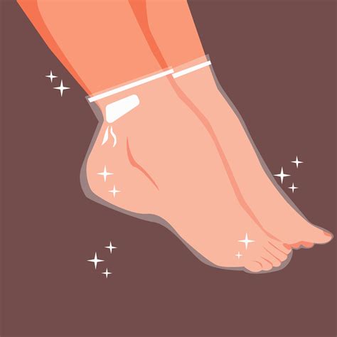 Beautiful Female Legs Concept Of Foot Mask Beauty Salon Vector Hand