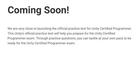 Certified Programmer Practice Test Learn Content Unity Discussions