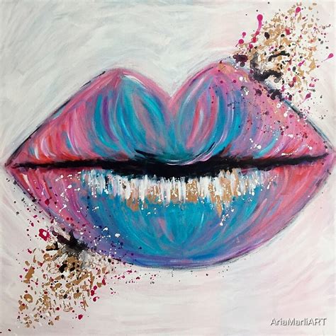 Cotton Candy Lips Art By Ariamarliart Redbubble