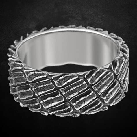 Dyq Jewelry Crocodile Skin Texture Ring