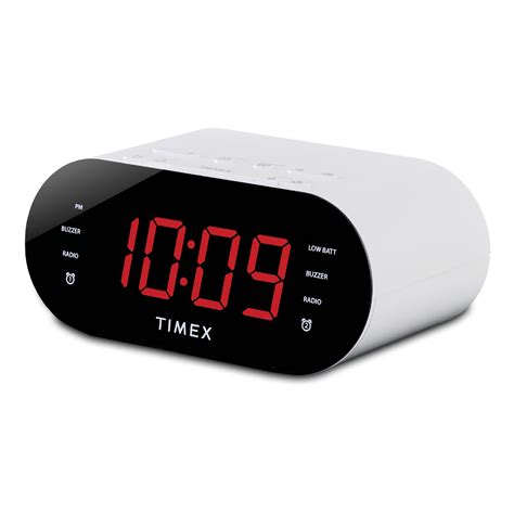 Timex Alarm Clock With Am Fm Radio And 20 Station Presets Digital Clock Radio With Dual Alarms