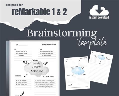Brainstorm Templates For Remarkable 2 Productivity Bundle Digital