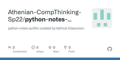 Github Athenian Compthinking Sp22python Notes Au5tin Python Notes