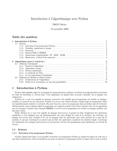 Introduction `a L`algorithmique Avec Python