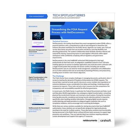 Streamlining The Foia Request Process With Netdocuments Whitepaper