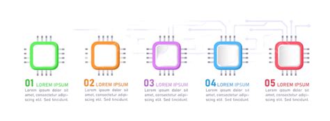 Infographic Chart Steps Vector Design Images Microelectronic