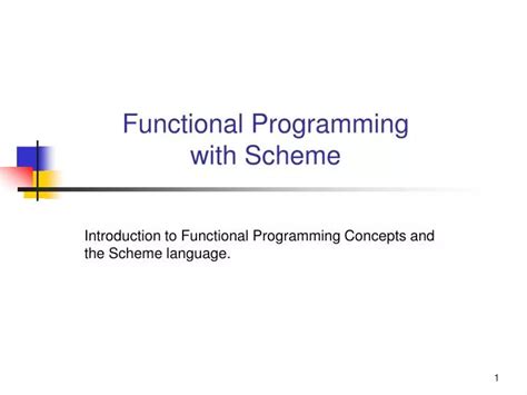 Ppt Functional Programming With Scheme Powerpoint Presentation Free