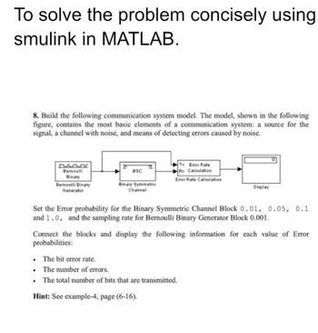 Answered To Solve The Problem Concisely Using Smulink In MATLAB 8