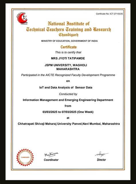 iot dataanalytics fdp professionaldevelopment learning education… jyoti tatipamde