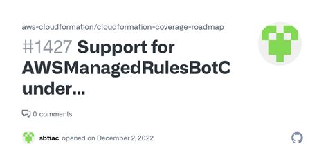 Support For Awsmanagedrulesbotcontrolruleset Under Managedrulegroupconfig · Issue 1427 · Aws