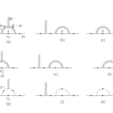 One Loop Feynman Diagrams Contribute To L 1 → L 2 γ In The Unitary Gauge Download Scientific