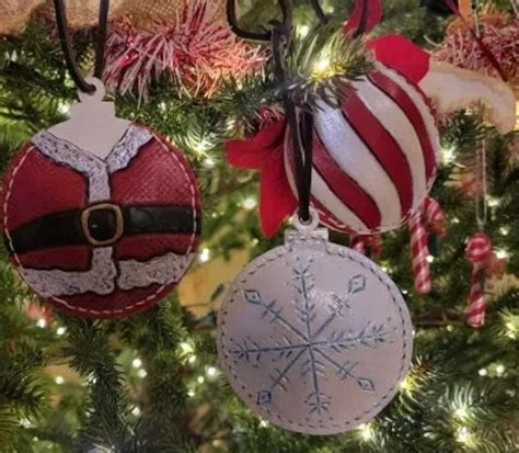 Выкройка кожаные игрушки на новогоднюю ёлку