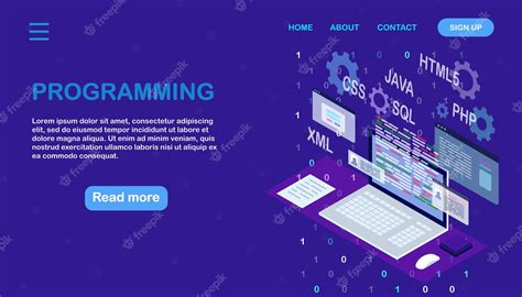 Premium Vector Software Development Programming Language Coding
