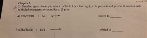solved based on approximate pka values write products and