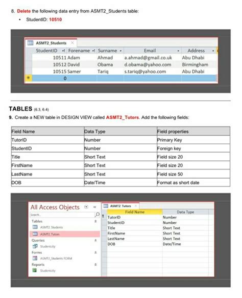 Solved MS Access Example Project With Complete Screenshots Chegg Com
