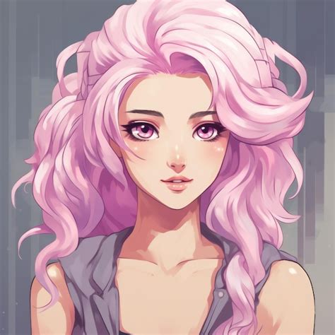 Premium Ai Image Anime Girl With Pink Hair And Purple Eyes