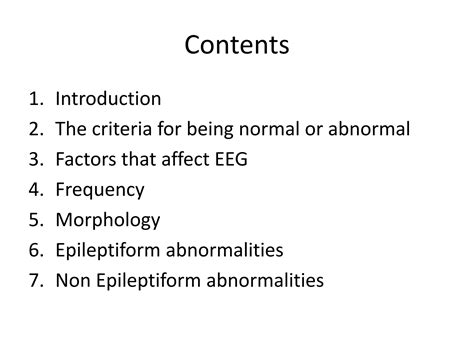 Recognition Of Abnormal Eeg Pptx