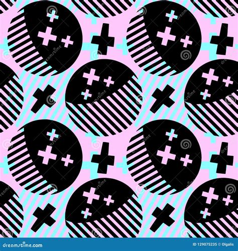 Abstract Geometric Seamless Circles Pattern Stock Illustration