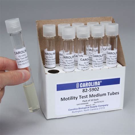Motility Test Medium Agar Without Ttc Prepared Media Tubes Pack Of 10