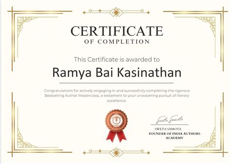 Ramya Bai K On Linkedin Feeling Glad After Attending Bestselling Author Masterclass Learnt Alot…