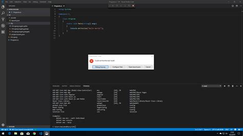 Could Not Find The Task Build Issue 2959 Dotnet Vscode Csharp