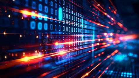 Abstract Technology Background With Binary Code Futuristic