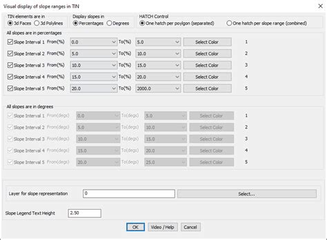 Color Coded Slope Display Of Tin Faces Gtslopedisplay Geotools Command Geotools