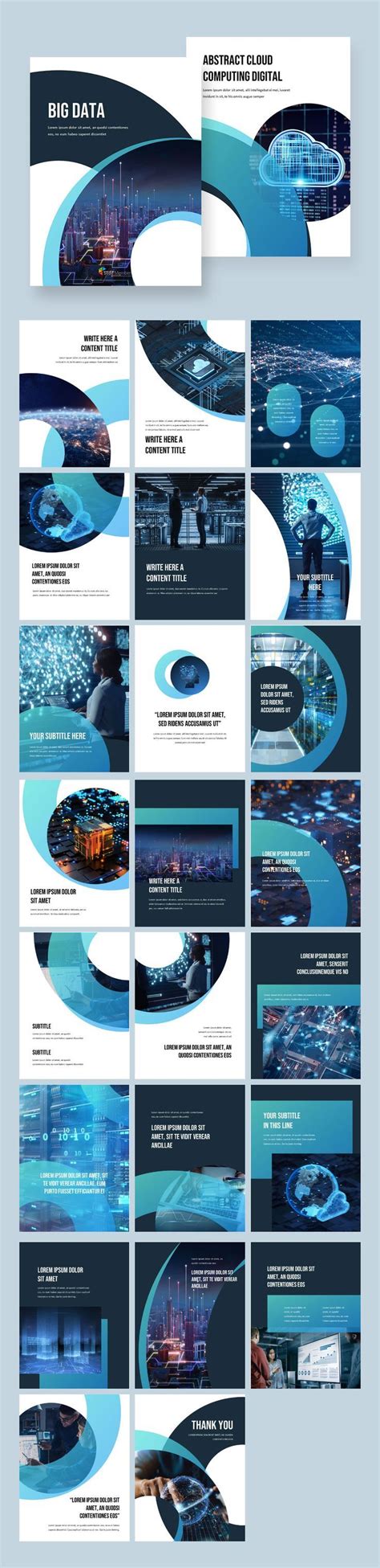 Big Data Business Ppt Brochure Templates Slidemembers Ppt Template Design Company Profile