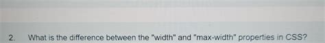 Solved What Is The Difference Between The Width And