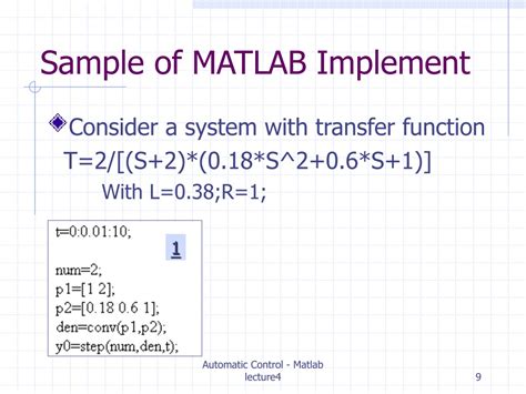 ppt pid control using matlab simulation lecture 4 on automatic